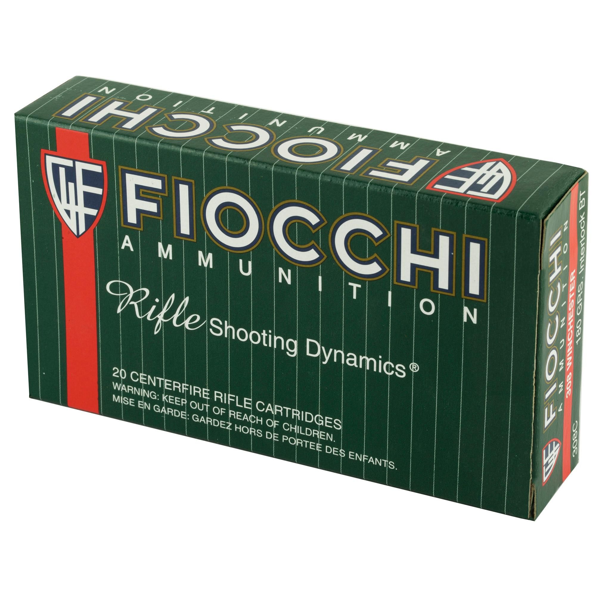 Fiocchi Ammunition Rifle, 308Win, 180 Grain, Pointed Soft Point, 20 ...